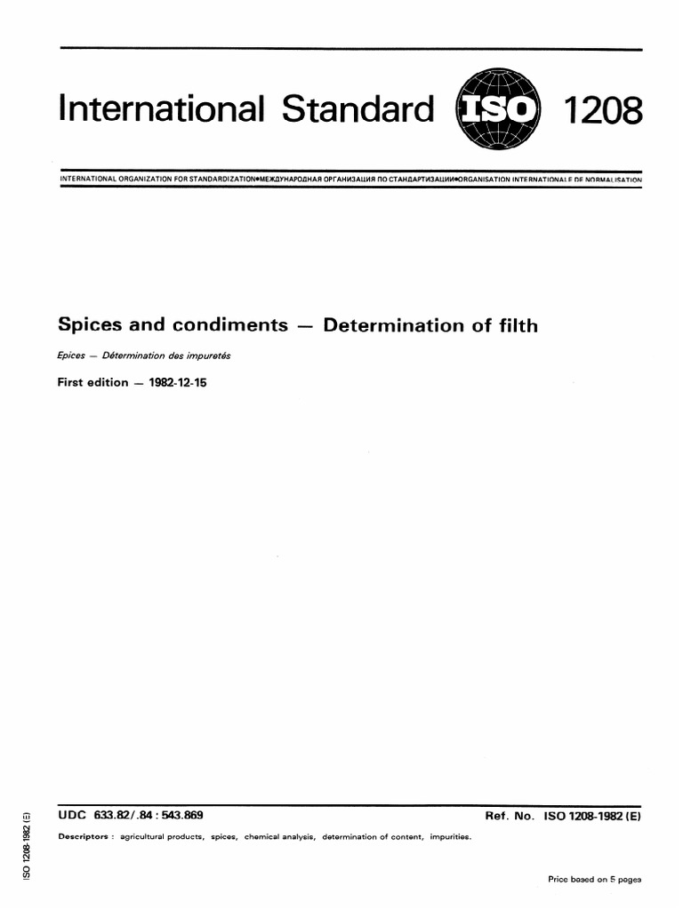 ISO 1208-1982 scan | PDF