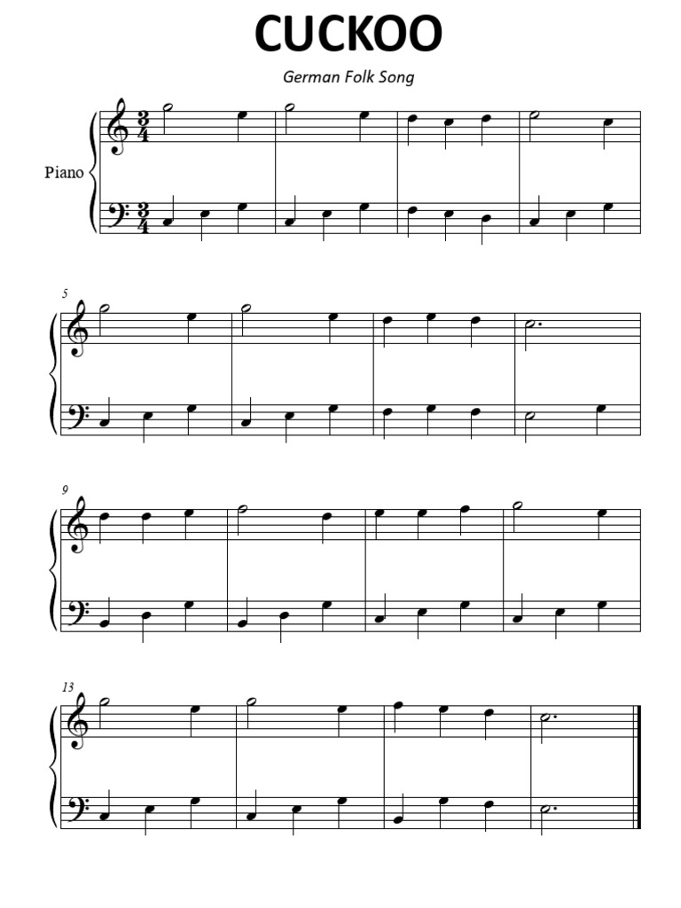 Cuckoo - Partitura Dos Manos | PDF