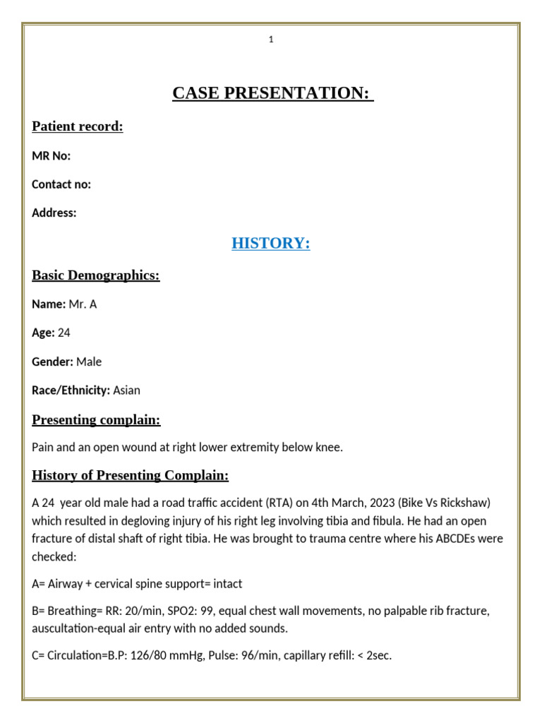Case Scenario | PDF