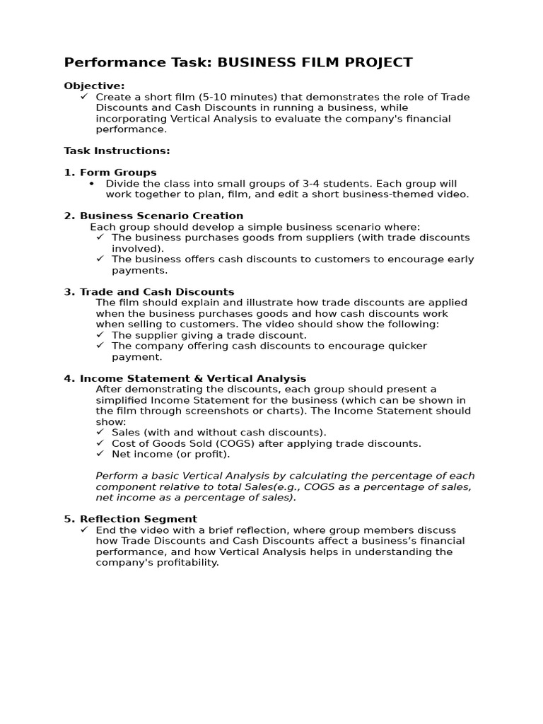 Performance Task G12 ABM | PDF | Income Statement | Business