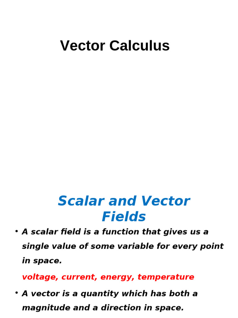 Vector Calculus | PDF