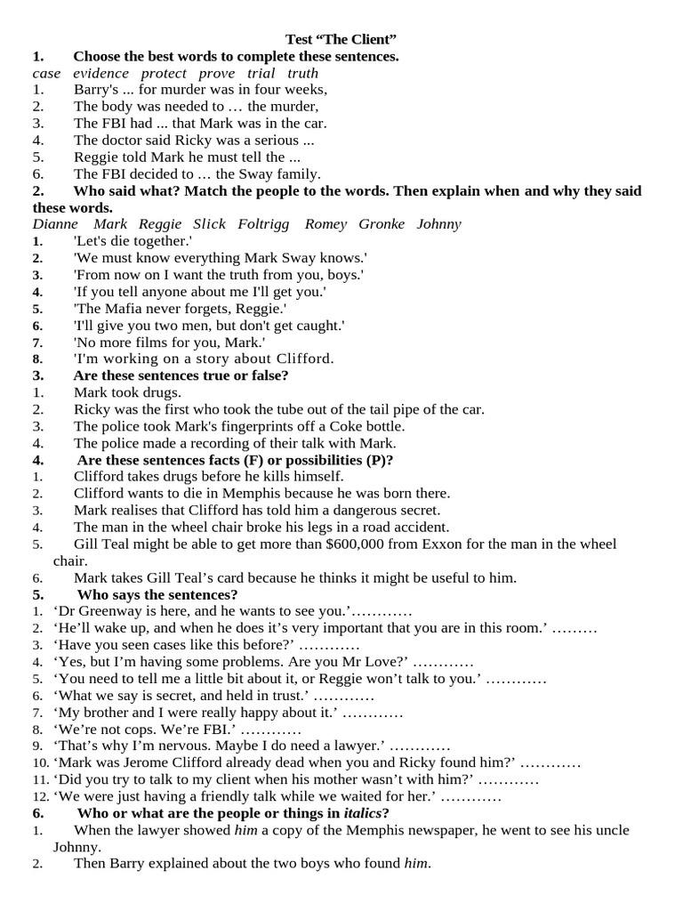Client Final Test | PDF