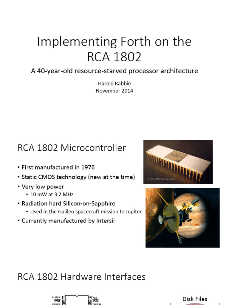 Implementing Forth On The RCA 1802 | PDF