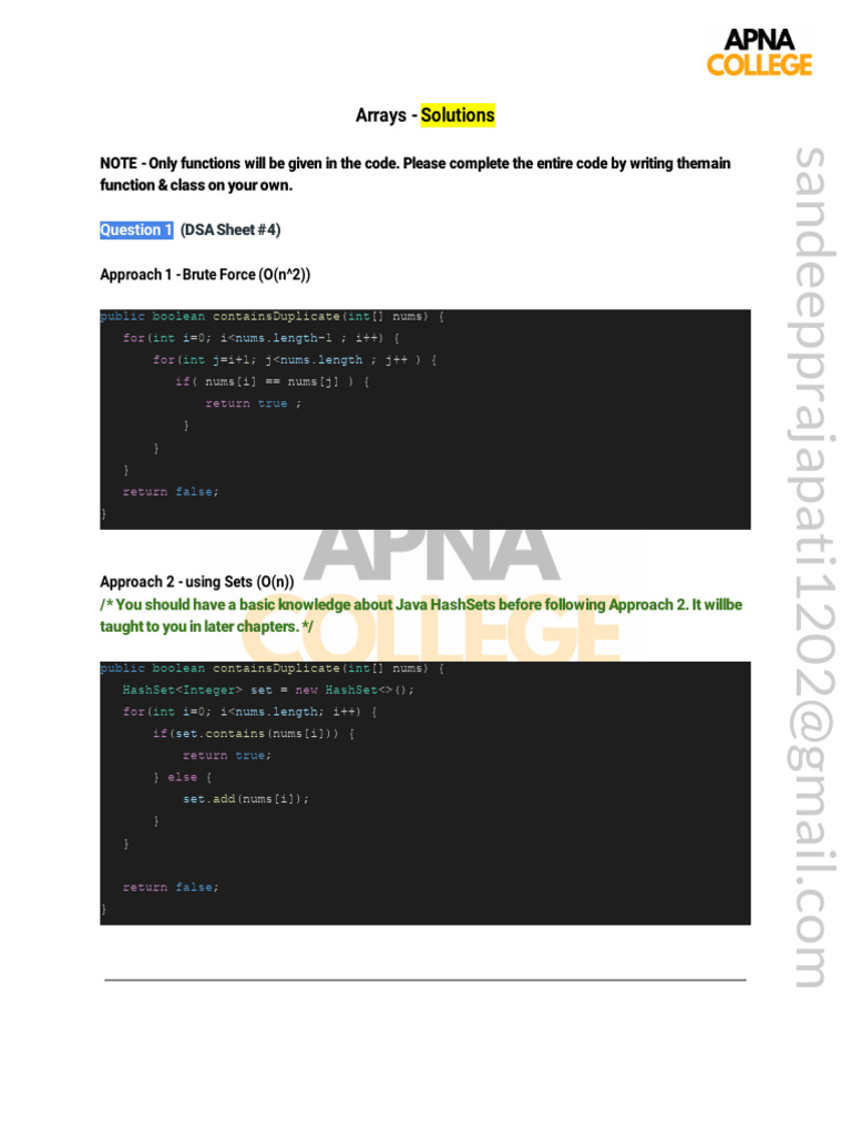 Arrays - Solution | PDF