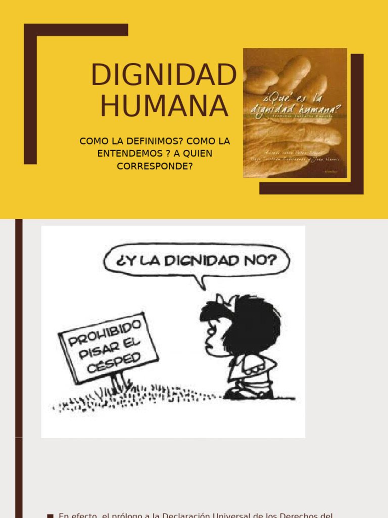 Clase 1 Dignidad Humana | PDF