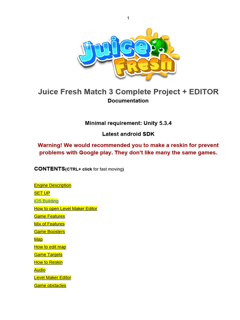 Juice Fresh Documentation | PDF