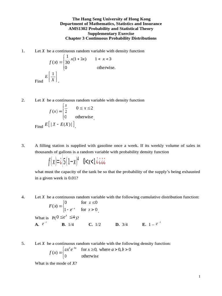 Exercise - Chapter 3 | PDF