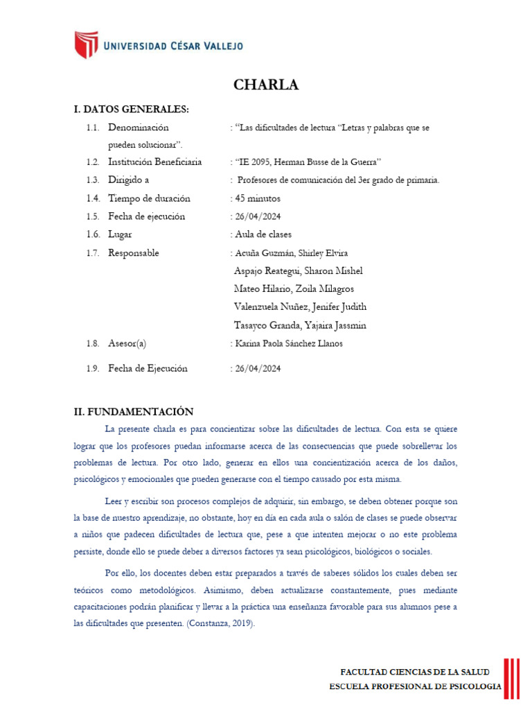 Formato de CHARLA (1) | PDF