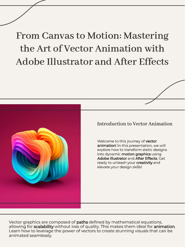 Slidesgo From Canvas To Motion Mastering The Art of Vector Animation With Adobe Illustrator and ...
