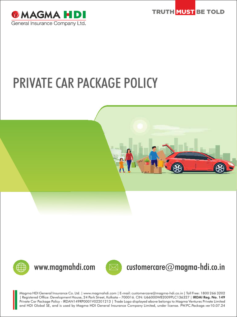Policy Wordings - Private Car Package | PDF | Indemnity | Technology ...