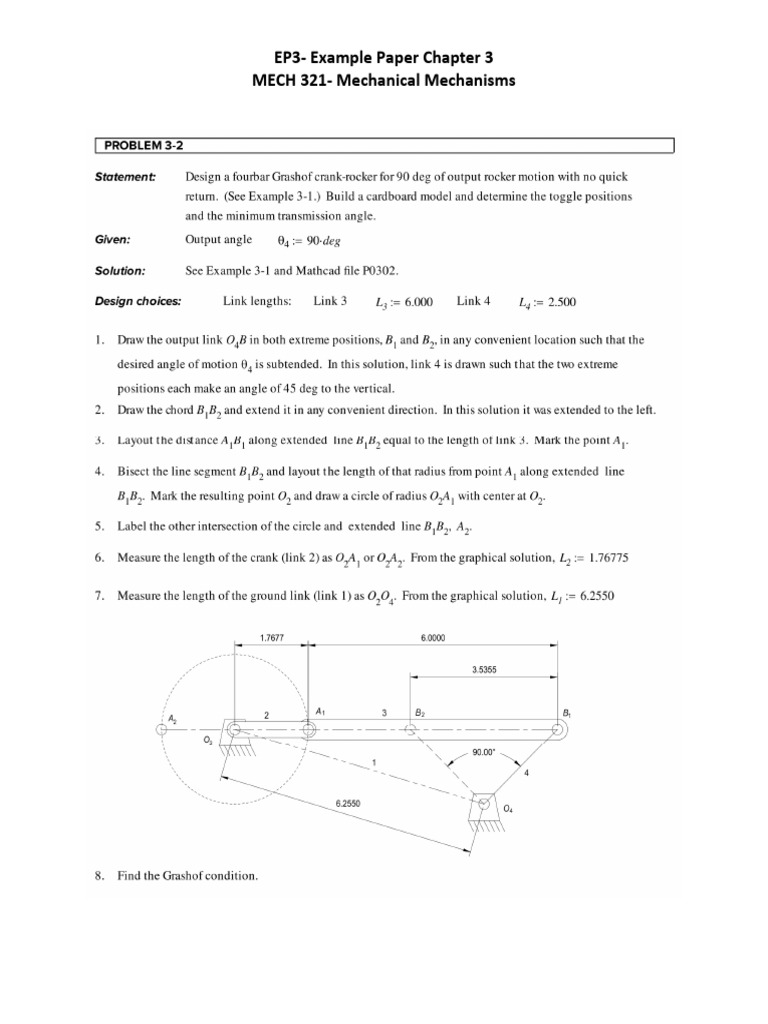 EP3 Example Paper 3 Mech 321 Mechanical Mechanisms | PDF