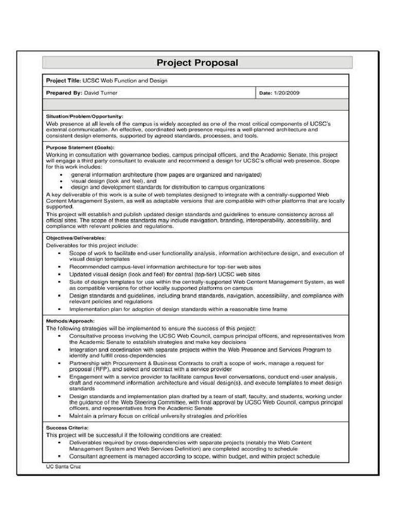 Website Design Project Proposal Templates | PDF