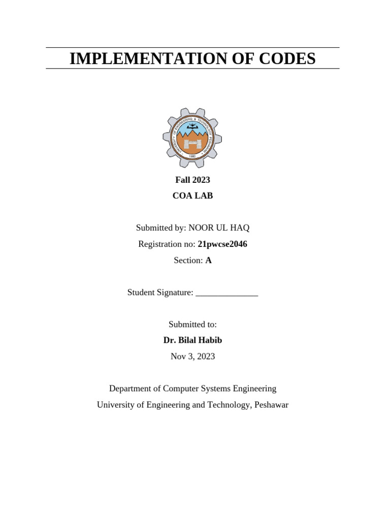 COA Lab Task 4 | PDF