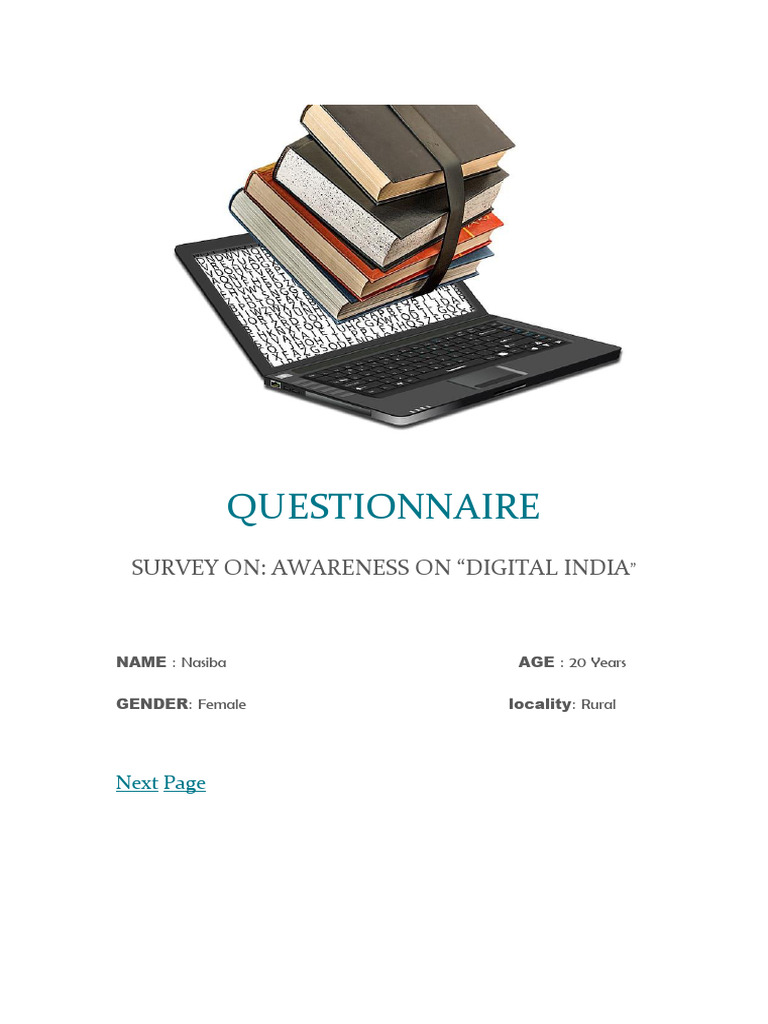 QUESTIONNAIRE Sneha | PDF