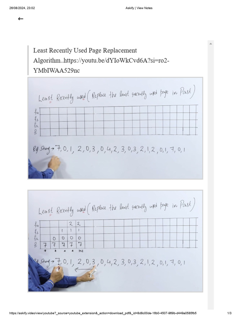 LRU Page Replacement | PDF
