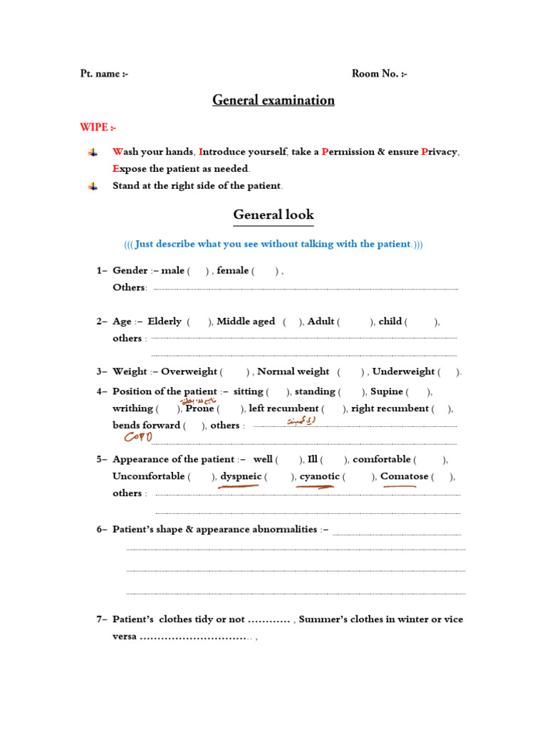 General examination -Part 1 | PDF