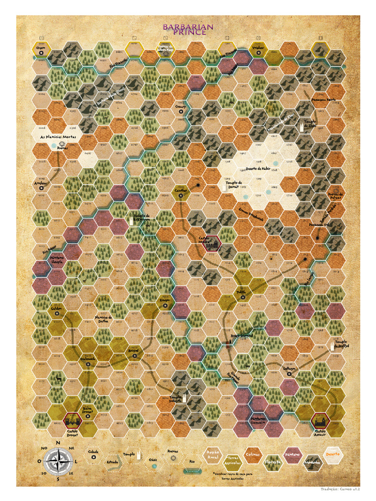 Barbarian Prince Mapa A3 | PDF