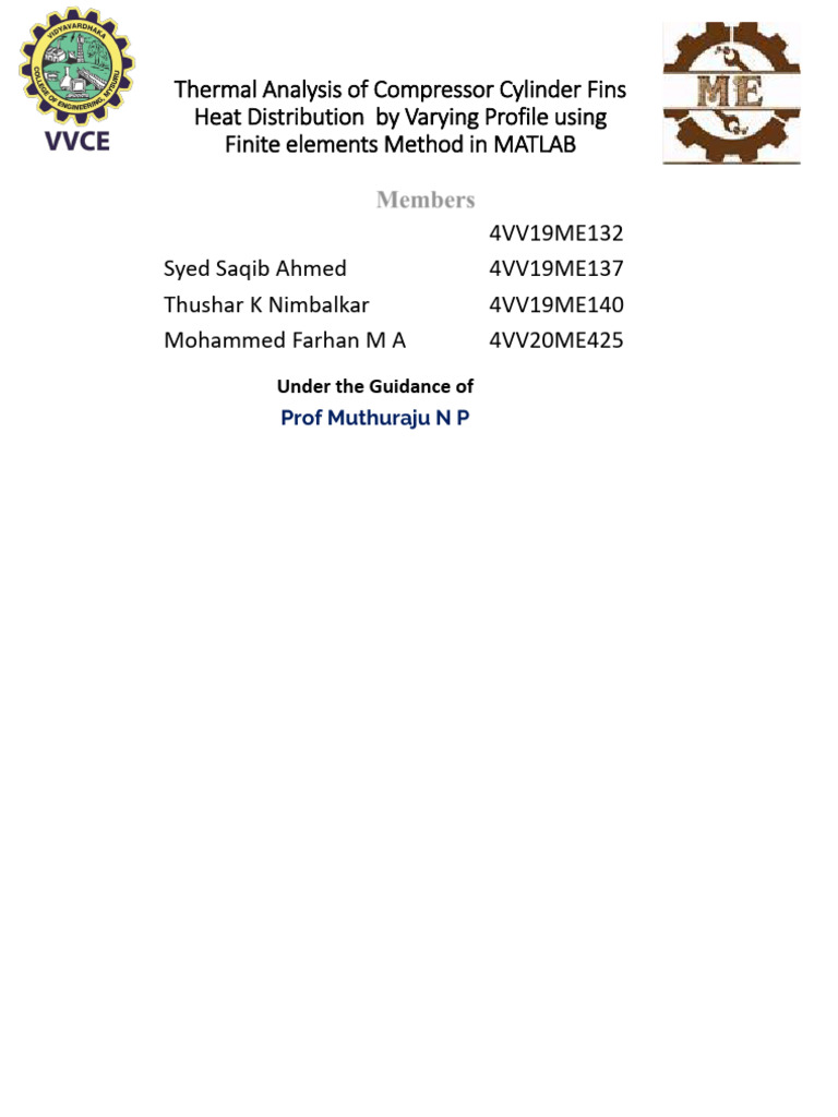 Thermal Analysis of Compressor Cylinder Fins | PDF