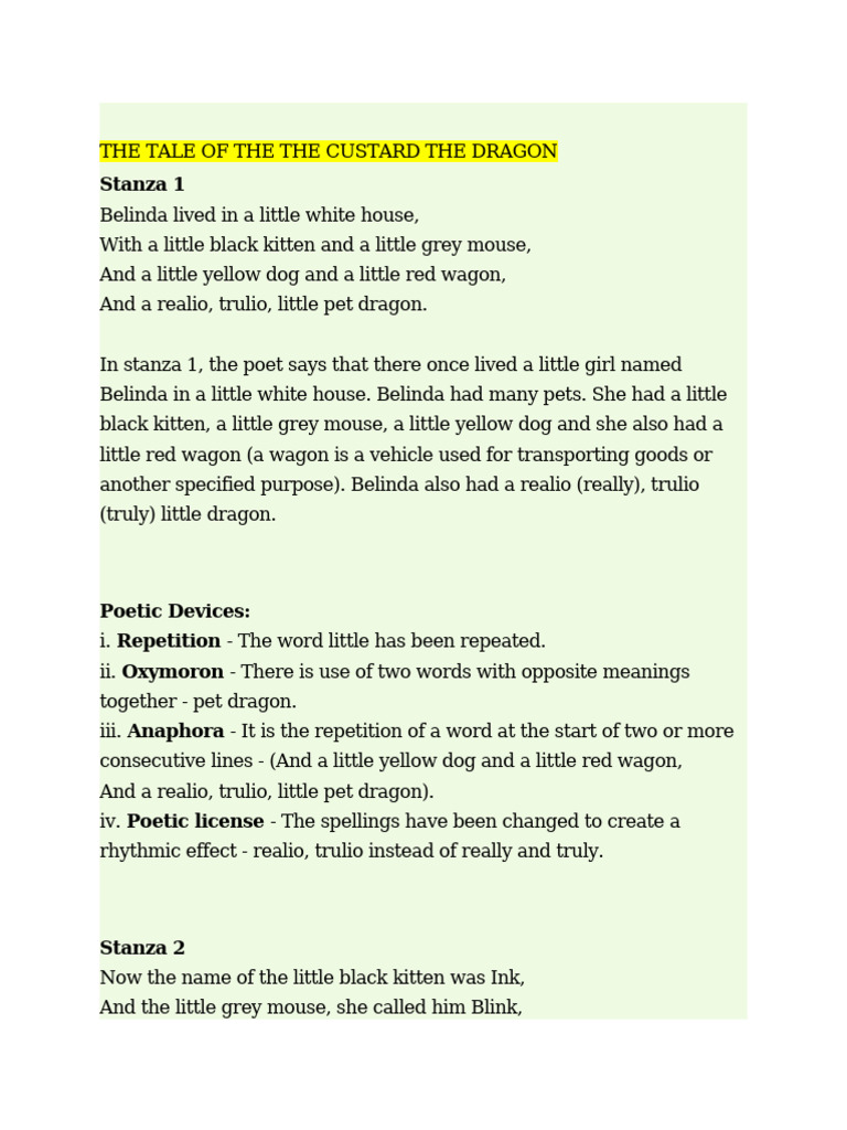 2 POETIC DEVICES CLASS 10 | PDF