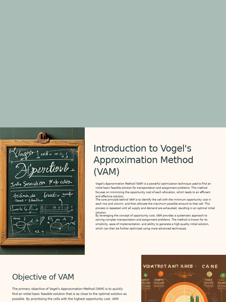 Introduction To Vogels Approximation Method VAM | PDF