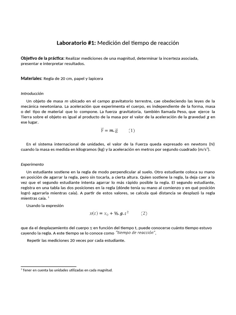 Taller 1 - Fisica | PDF