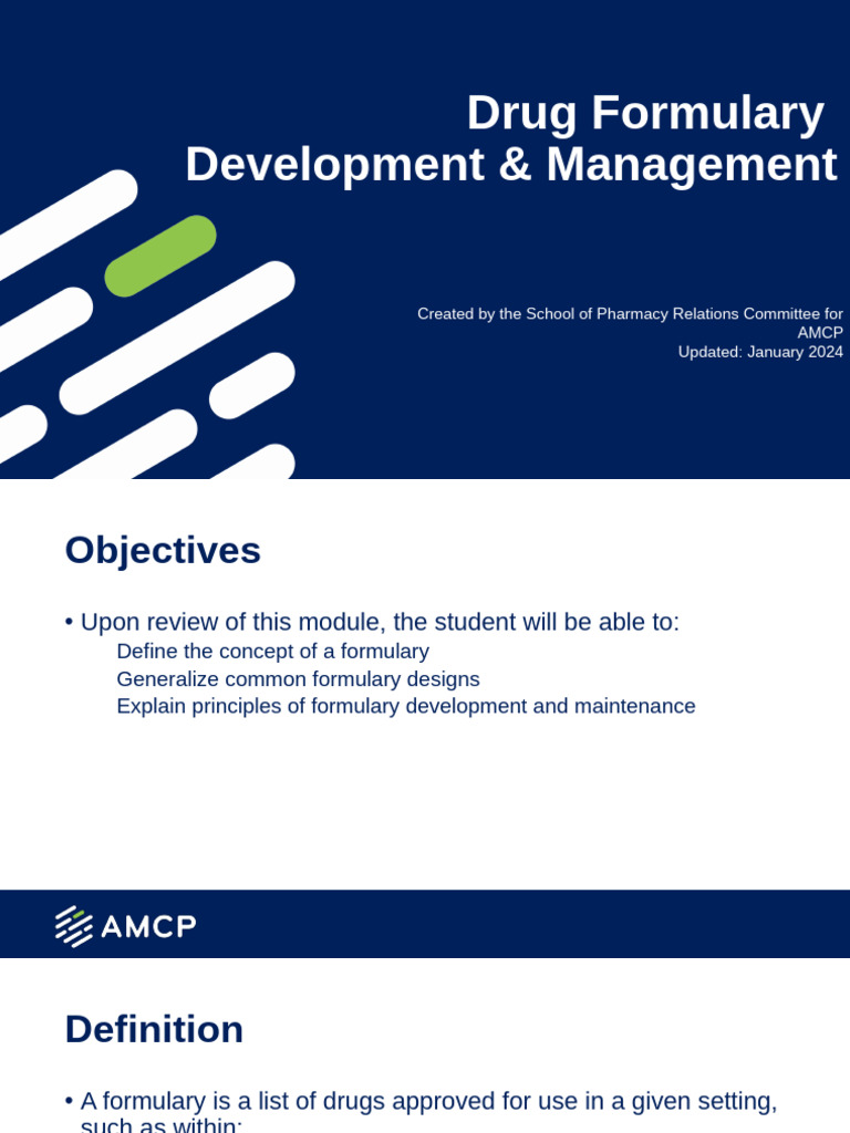 Drug Formulary Development and Management-2020 - 2.2024 Revision | PDF