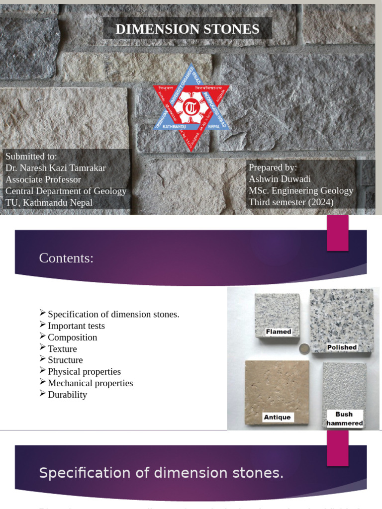 DIMENSION STONES Final | PDF