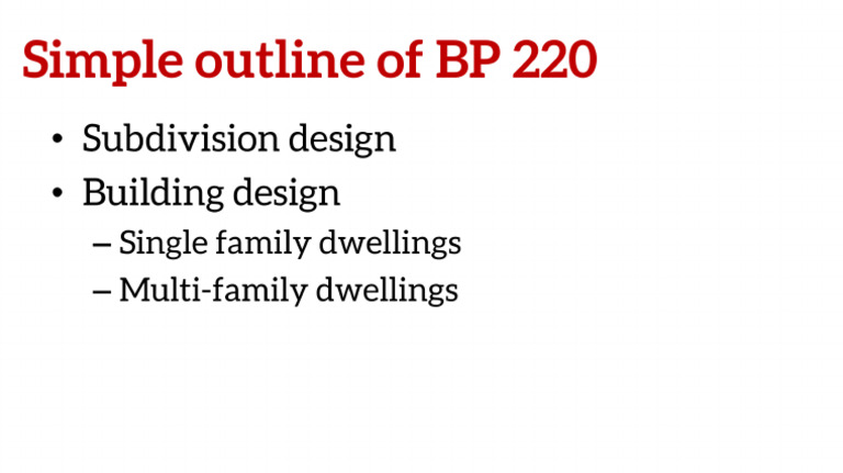 BP 220 Simple Outline of bp220 | PDF