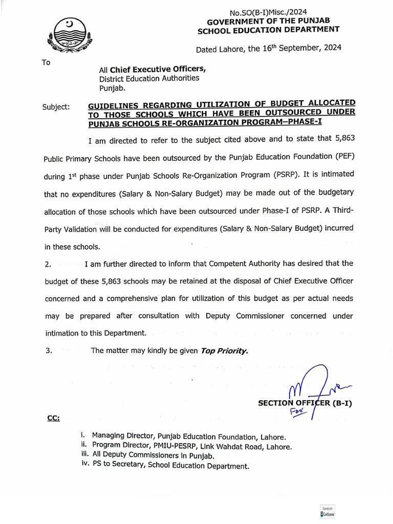 CEOs Letter (PSRP) | PDF