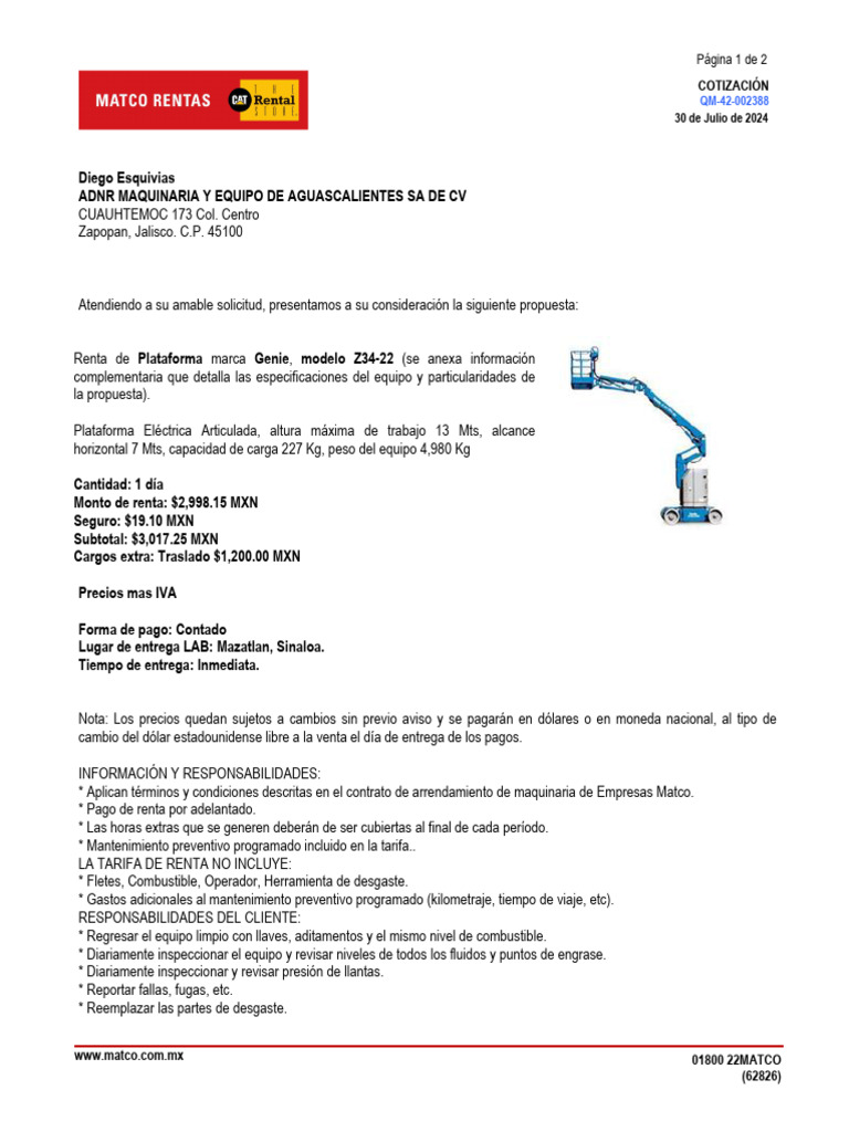 QM-42-002388 - Z34-22 - Adnr Maquinaria y Equip | PDF