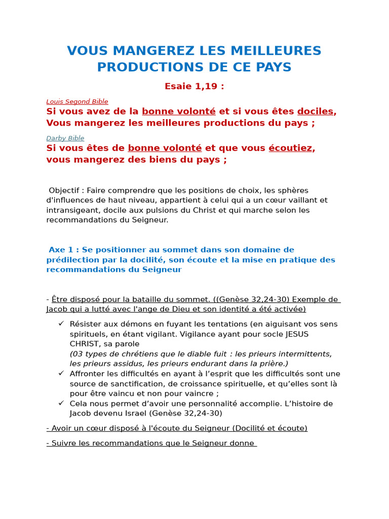 Vous Mangerez Les Meilleures Productions de Ce Pays | PDF