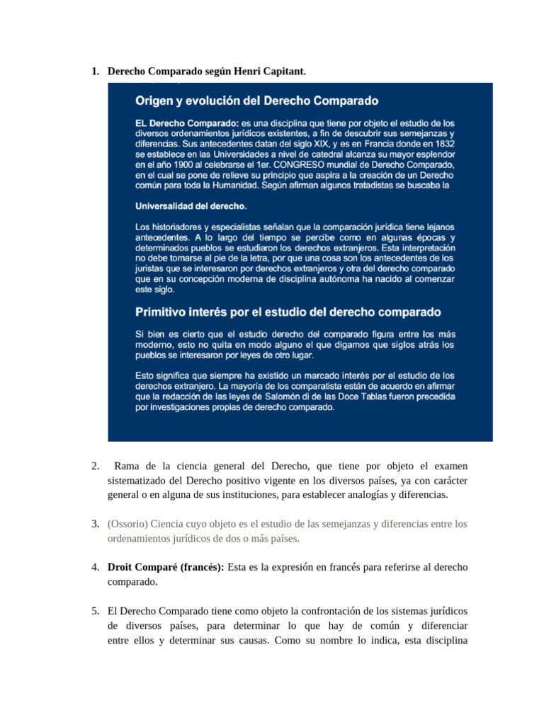 Tarea #1 de Derecho Comparado | PDF