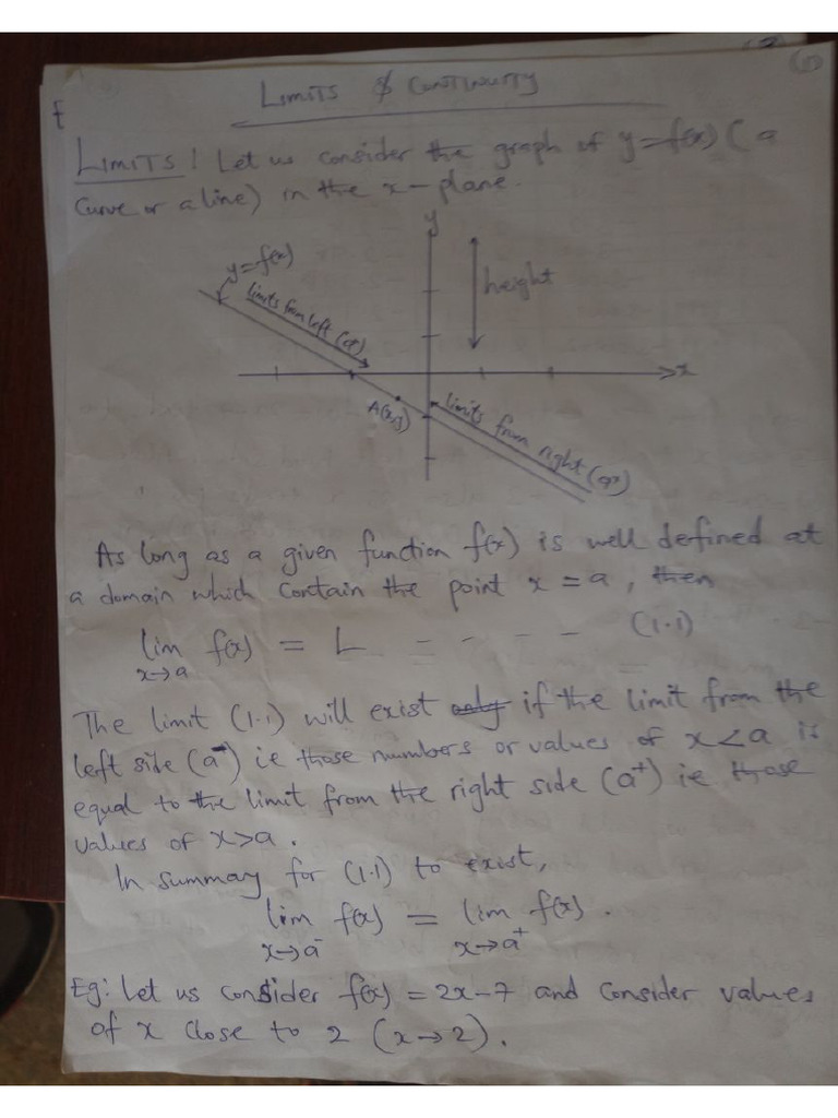 Lecture Notes On Limits and Continuity | PDF
