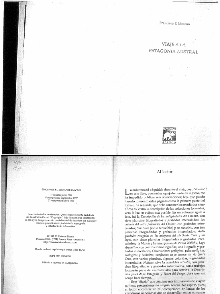 Moreno, Viaje A La Patagonia Austral 1 | PDF