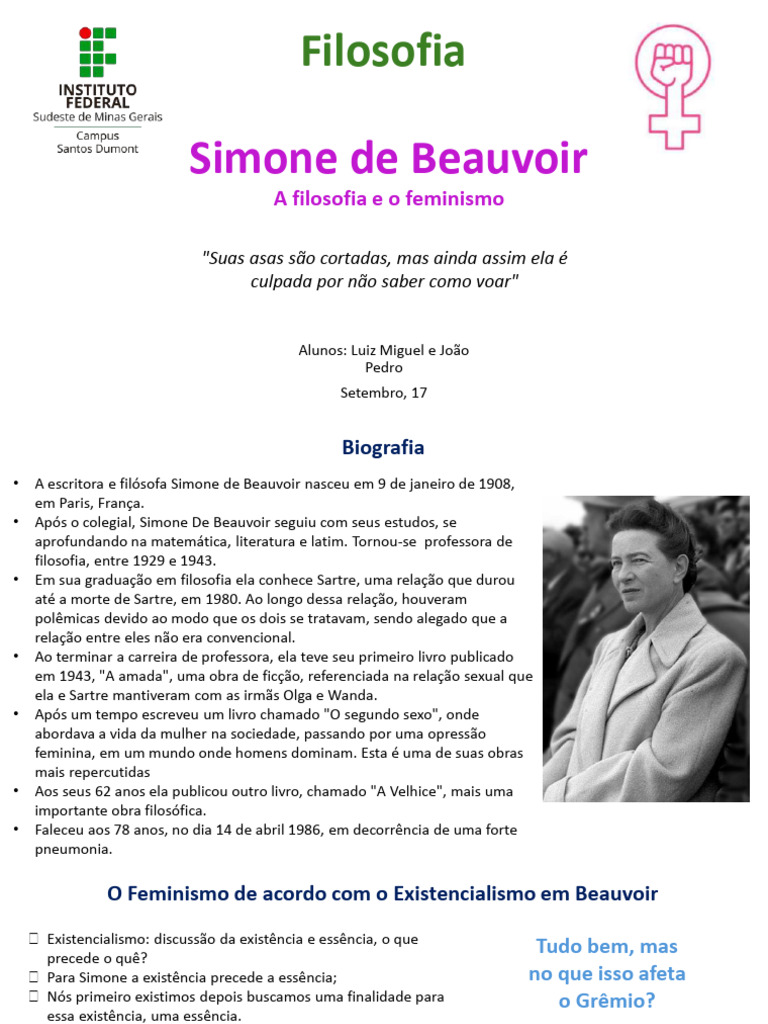 Simone de Beauvoir V2 | PDF