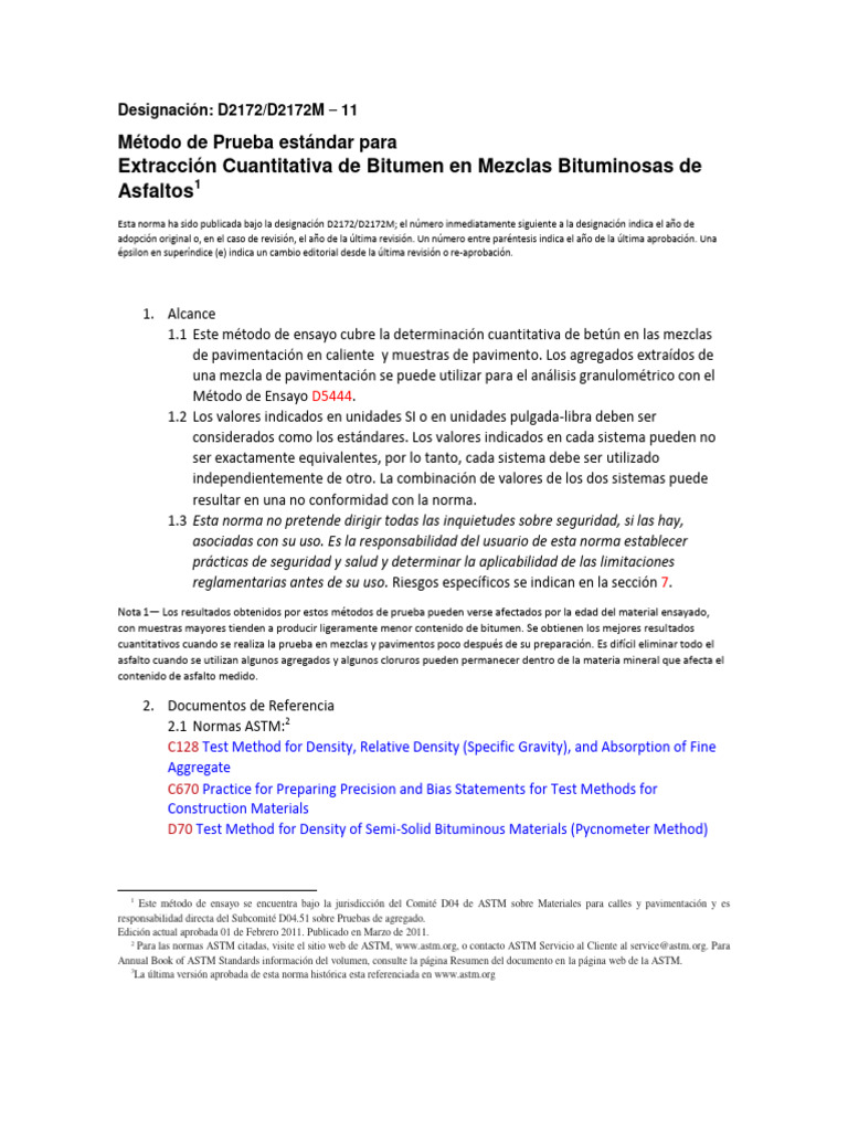 ASTM D 2172 Espanol 1 | PDF