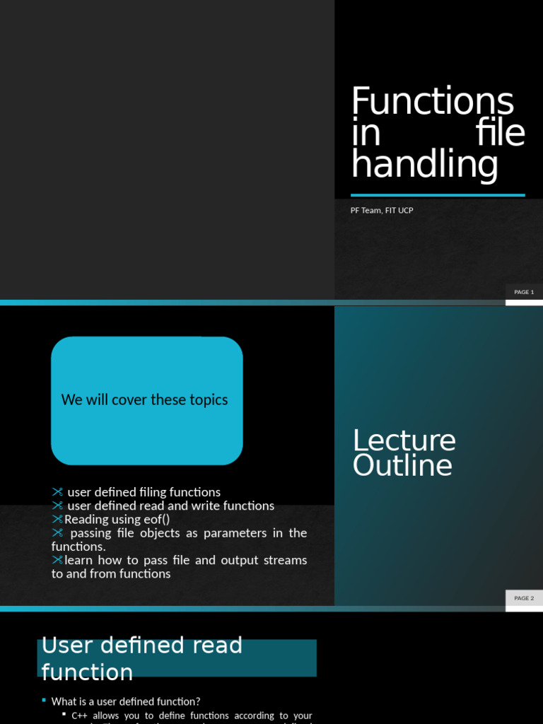 File handling functions 4 | PDF File handling functions 4 | PDF