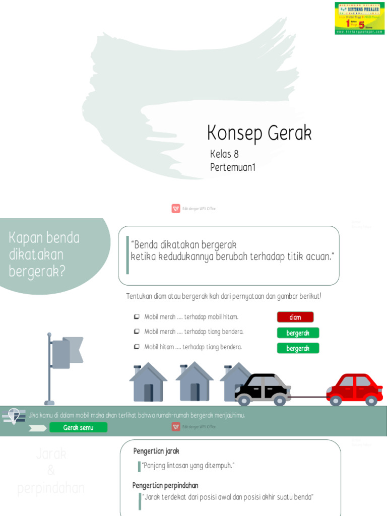Bab 1a Konsep Gerak | PDF
