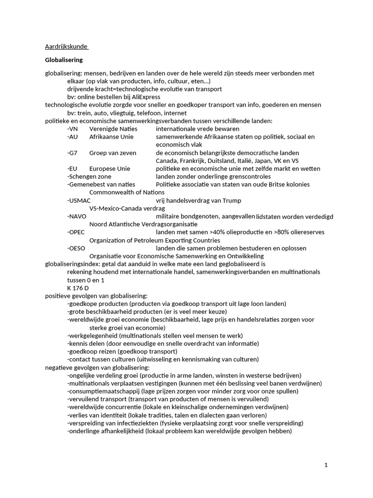 Aardrijkskunde | PDF