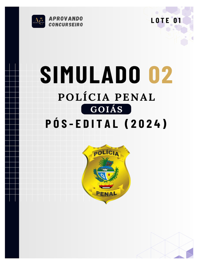 Simulado 02 - Polícia Penal de Goiás | PDF