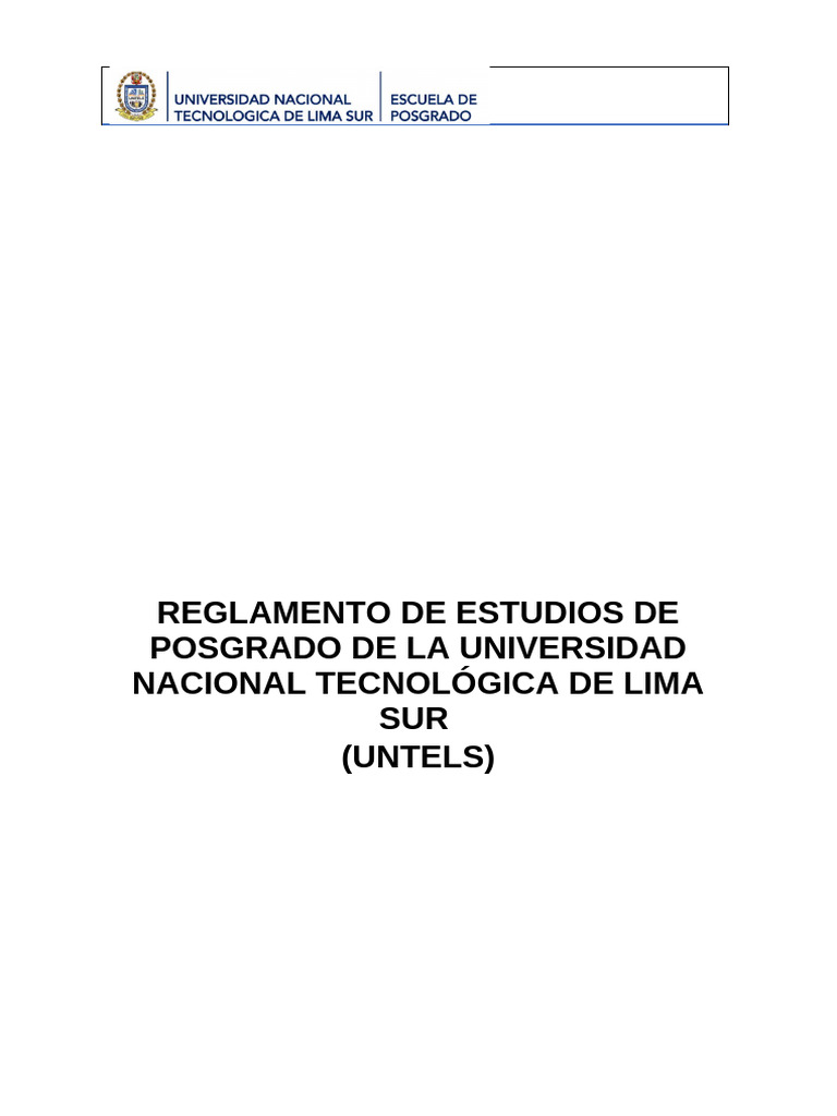ARCHIVO DE TRABAJO Reglamento de Estudios Posgrado 2024-II | PDF