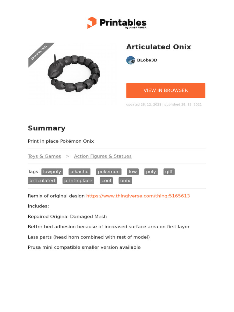 Articulated Onix | PDF