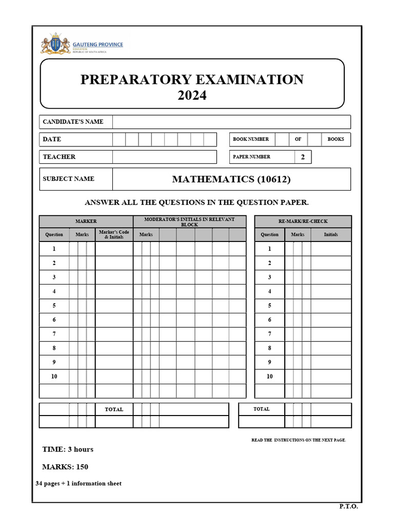G12 Maths P2 Sept GP 2024 | PDF | Circle | Trigonometric Functions