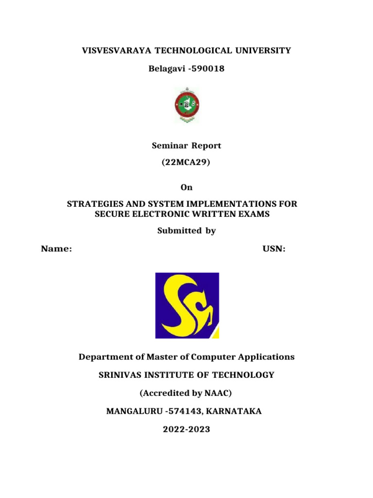 Seminar Report Template | PDF