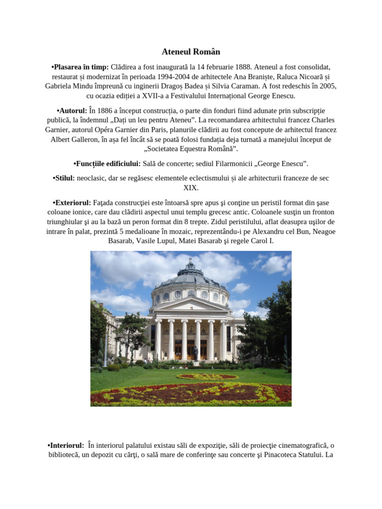 Ateneul Roman | PDF