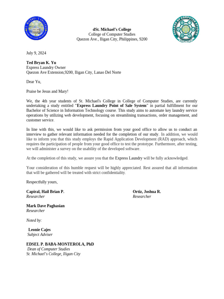Express Laundry Letter | PDF