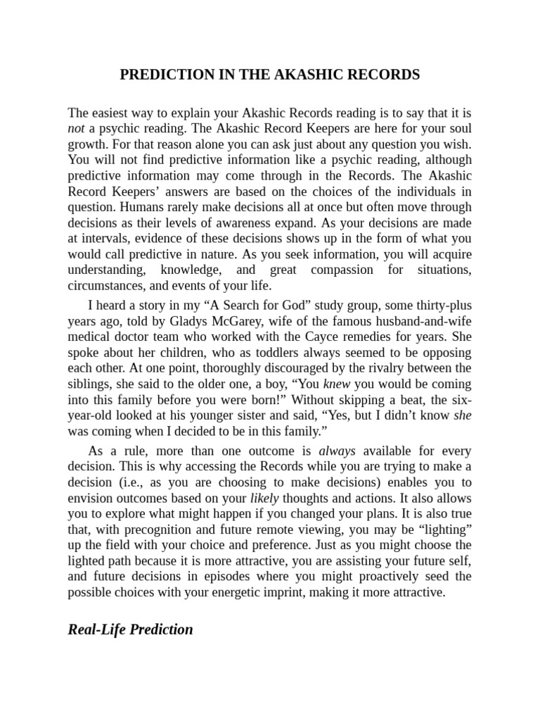 Opening - The - Akashic - Records - Maureen - J - ST - Germain 3 | PDF