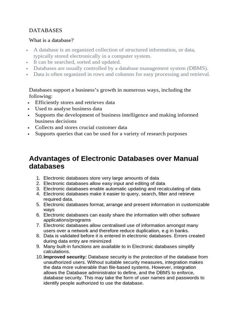 Databases Pdf Databases Data