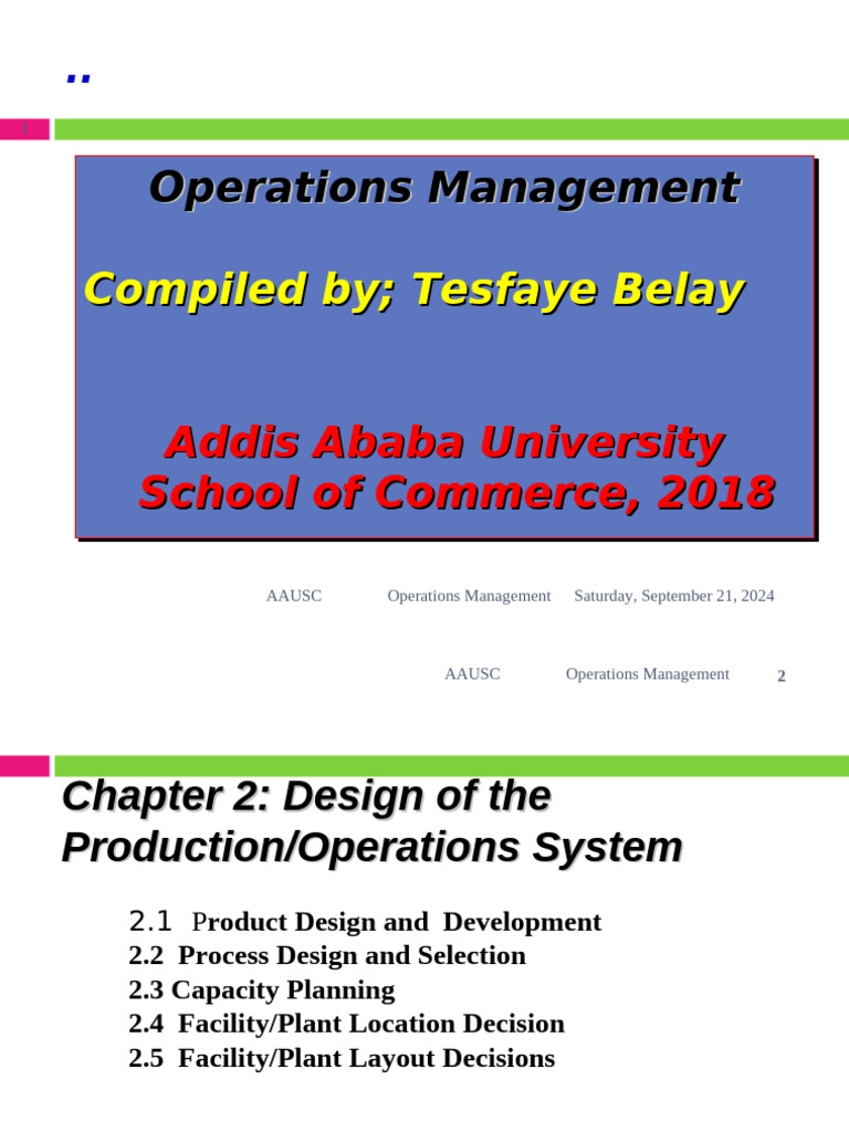 Operations Management | PDF