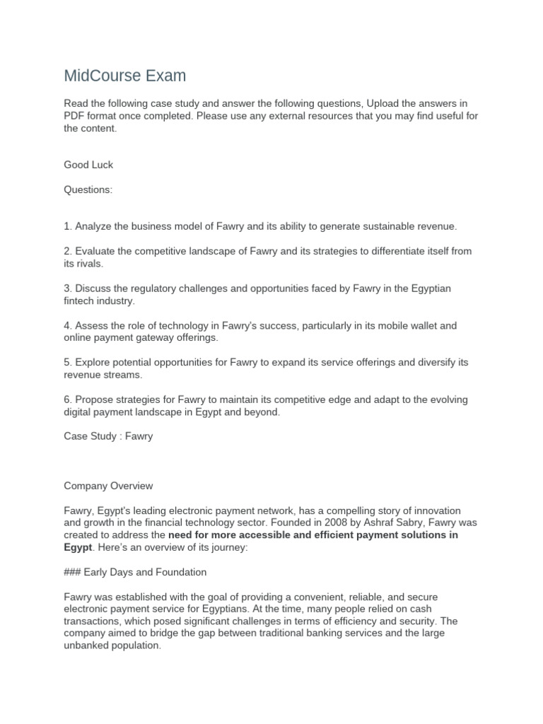 Mid Term Exam | PDF